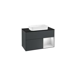 Villeroy & Boch V&B Waschtischunterschrank Abdeckplatte bla m Finion 100x60,3cm, Rg r wh. m Lac, md bl. m Lac ; Villeroy & Boch (F252MTHG)