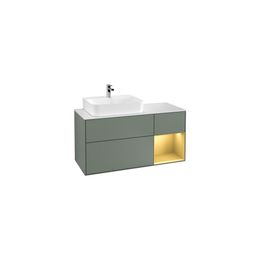 Villeroy & Boch V&B Waschtischunterschrank Wandbeleuchtung Finion 120cm, Pl w m, Reg li gol m, Oli. m Lac ; Villeroy & Boch (G151HFGM)