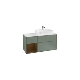 Villeroy & Boch V&B Waschtischunterschrank Abdeckplatte Gl. wh. m Finion 120cm, Reg li wal ven, Oli. Matt Lacquer ; Villeroy & Boch (F141GNGM)