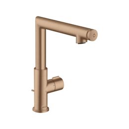 Hansgrohe Waschtisch-Einhebelmischer 220 Axor Uno Sel. A 160mm, m Zugst.Abl.Gar., brush. r gol (45016310)