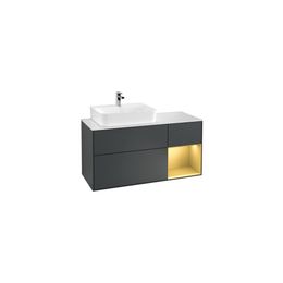 Villeroy & Boch V&B Waschtischunterschrank Wandbeleuchtung Finion 120cm, Pl w m, Rg li gol m, md bl. m Lac ; Villeroy & Boch (G151HFHG)