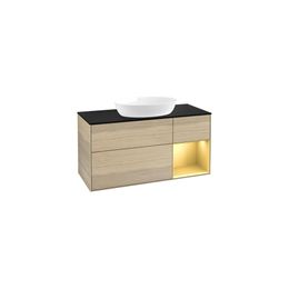 Villeroy & Boch V&B Waschtischunterschrank Finion 120cm, Pl bla m, Reg gol m Lac, Oa ven ; Villeroy & Boch (FA72HFPC)
