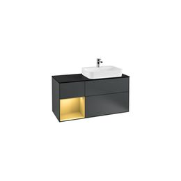 Villeroy & Boch V&B Waschtischunterschrank Finion 120cm, Pl b m, Rg li gol m, md bl. m Lac ; Villeroy & Boch (F392HFHG)