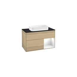 Villeroy & Boch V&B Waschtischunterschrank Wandbeleuchtung Finion 100, Pl b m, Reg re glo wh. Lac, Oa ven ; Villeroy & Boch (G252GFPC)