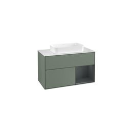 Villeroy & Boch V&B Waschtischunterschrank Wandbeleuchtung Finion 100, Pl w m, Rg r md b m Lac, Oli. m Lac ; Villeroy & Boch (G251HGGM)