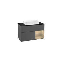Villeroy & Boch V&B Waschtischunterschrank Wandbeleuchtung Finion 100, Pl bla m, Reg re Oa ven, Anthrac. m ; Villeroy & Boch (G252PCGK)