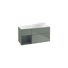Villeroy & Boch V&B Waschtischunterschrank Finion 120cm, Pl w m, Reg md m Lac, Oli. m Lac ; Villeroy & Boch (FA41HGGM)