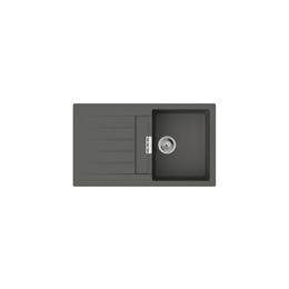 Hansgrohe Einbausp&uuml;le S520 m Tropffl, 840x480mm, 1 Beck., steingrau (43356290)