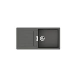 Hansgrohe Einbausp&uuml;le S520 m Tropffl, 980x480mm, 1 Beck., steingrau (43358290)