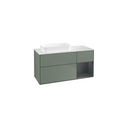 Villeroy & Boch V&B Waschtischunterschrank Finion 120x60 cm, Rg r md bl. m Lac, Oli. m Lac ; Villeroy & Boch (F691HGGM)