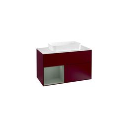 Villeroy & Boch V&B Waschtischunterschrank Wandbeleuchtung Finion 100, Pl wh. m, Reg li Oli. m Lac, Peo m ; Villeroy & Boch (G241GMHB)