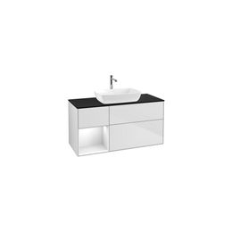 Villeroy & Boch V&B Waschtischunterschrank Finion 120cm, Pl b m, Rg glo wh. Lac, wh. m Lac ; Villeroy & Boch (F822GFMT)