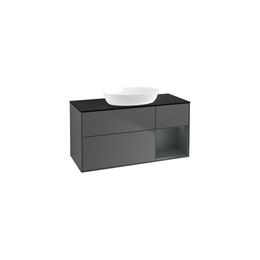 Villeroy & Boch V&B Waschtischunterschrank Finion 120cm, Pl b m, Reg md m Lac, Anthrac. m ; Villeroy & Boch (FA72HGGK)