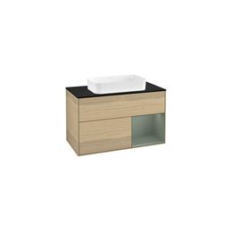 Villeroy & Boch V&B Waschtischunterschrank Abdeckplatte bla m Finion 100x60,3cm, Reg re Oli. m Lac, Oa Veneer ; Villeroy & Boch (F252GMPC)