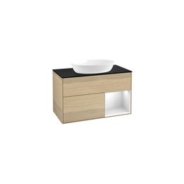 Villeroy & Boch V&B Waschtischunterschrank Finion 100, Pl bla m, Reg wh. m Lac, Oa ven ; Villeroy & Boch (FA22MTPC)