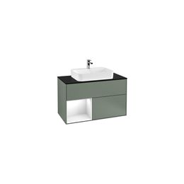 Villeroy & Boch V&B Waschtischunterschrank Wandbeleuchtung Finion 100, Pl b m, Rg l g wh. Lac, Oli. m Lac ; Villeroy & Boch (G362GFGM)