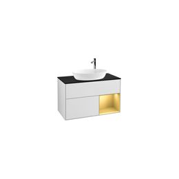 Villeroy & Boch V&B Waschtischunterschrank Finion 100, Pl bla m, Reg gol m Lac, wh. m Lac ; Villeroy & Boch (F902HFMT)