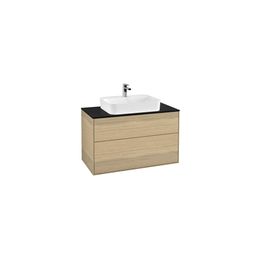 Villeroy & Boch V&B Waschtischunterschrank Wandbeleuchtung Finion 100x60,3cm, Abd.-Pl. bla m, Oak Veneer ; Villeroy & Boch (G35200PC)