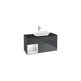 Villeroy & Boch V&B Waschtischunterschrank Finion 120cm, Pl b m, Rg w m Lac, md bl. m Lac ; Villeroy & Boch (F822MTHG)