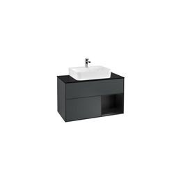 Villeroy & Boch V&B Waschtischunterschrank Finion 100, Pl b m, Rg r b m Lac, md bl. m Lac ; Villeroy & Boch (F122PDHG)