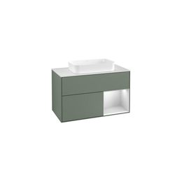 Villeroy & Boch V&B Waschtischunterschrank Wandbeleuchtung Finion 100, Pl w m, Rg re wh. m Lac, Oli. m Lac ; Villeroy & Boch (G251MTGM)