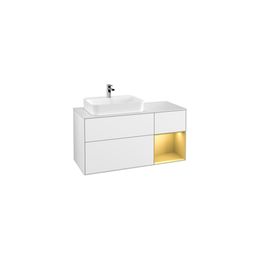 Villeroy & Boch V&B Waschtischunterschrank Finion 120cm, Pl w m, Reg re gol m, glo wh. Lac ; Villeroy & Boch (F401HFGF)