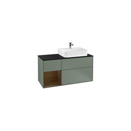 Villeroy & Boch V&B Waschtischunterschrank Abdeckplatte Gl. bla m Finion 120cm, Reg li wal ven, Oli. Matt Lacquer ; Villeroy & Boch (F142GNGM)
