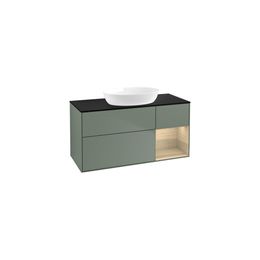 Villeroy & Boch V&B Waschtischunterschrank Finion 120cm, Pl bla m, Reg Oa ven, Oli. m Lac ; Villeroy & Boch (FA72PCGM)