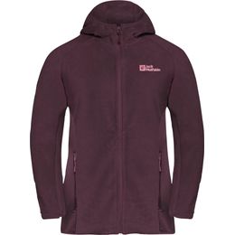 Jack Wolfskin Rotwand Hooded Damen Fleecejacke mit Kapuze dunkelrot XXL - Damenjacken