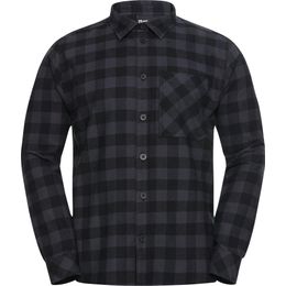 Jack Wolfskin Lite Flannel Herren Flanellhemd schwarz XL - Herrenshirts, -hemden & -pullover