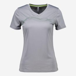 Graues T-Shirt mit V-Ausschnitt