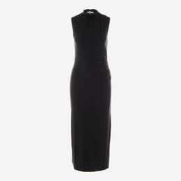 Vince Dunkelblaues Midikleid mit Raffung