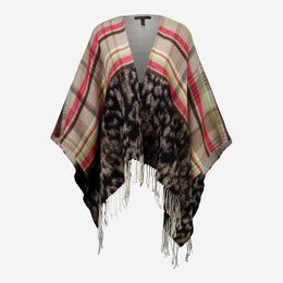 Marc Cain Mehrfarbiger Poncho aus Wollmischung
