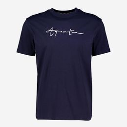 Aquascutum Dunkelblaues T-Shirt mit Logo