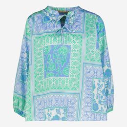 Smith & Soul Grün-blaue Bonjour Spring Bluse mit Blumenmuster