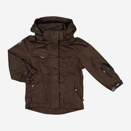 B'REP Dunkelbraune Jacke mit Logo-Details