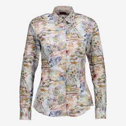 GANESH Mehrfarbige Hemdbluse mit Blumenmuster