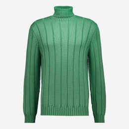 Della Ciana Grüner Pullover aus Merinowolle