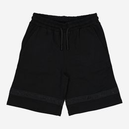 Schwarze Jersey-Shorts mit Logo