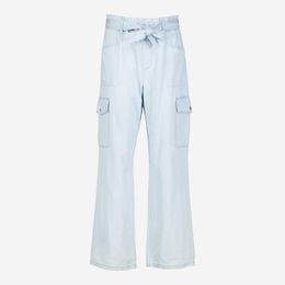 Garcia Hellblaue Cargo-Jeans mit Bindung