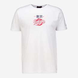 Weißes T-Shirt mit Tokyo-Motiv
