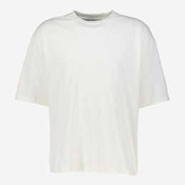 Jack & Jones Cremefarbenes T-Shirt mit überschnittenen Schultern