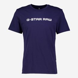 G-Star Raw Dunkelblaues T-Shirt mit Logo