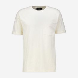 Clean Cut Copenhagen Cremefarbenes T-Shirt mit Brusttasche