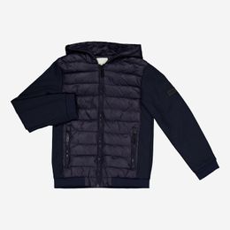 Raizzed Dunkelblaue wattierte Jacke mit Logo-Details