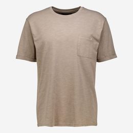Clean Cut Copenhagen Beigefarbenes T-Shirt mit gesticktem Logo