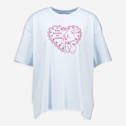 Skinny Dip Blaues T-Shirt mit Hasenmotiv