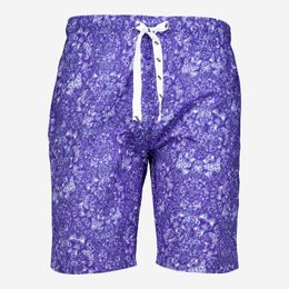 A fish named fred Blaue Lounge-Shorts mit ornamentalem Muster