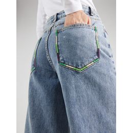 Vila Jeans 'VIFREYA' Damen Gr&ouml;&szlig;e 29 blue denim / limette / wei&szlig;