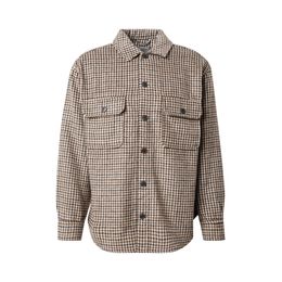 Jack & Jones Jack & Jones Hemd 'JJEBRADLEY OLLIE' Herren Gr&ouml;&szlig;e L cappuccino / dunkelbraun / wei&szlig;